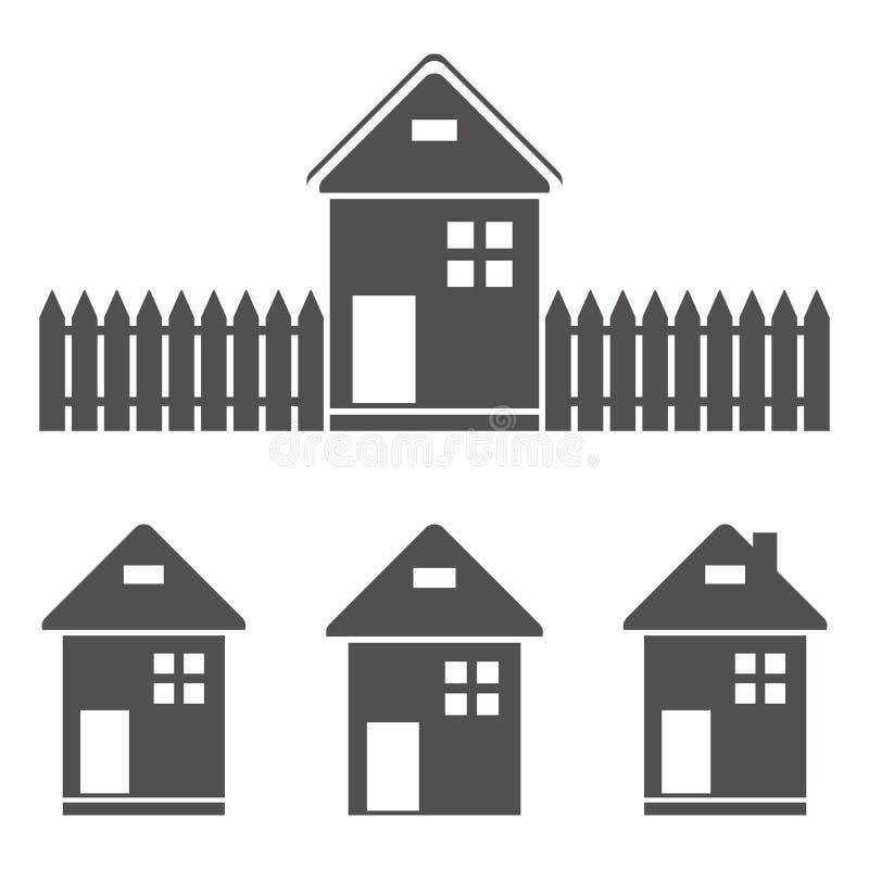 Icons - lodges and houses stock vector. Illustration of cottage - 67244261
