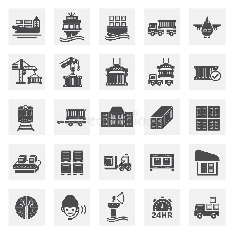 Logistics Icons White Background Stock Illustrations – 2,876 Logistics ...