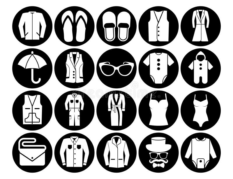 Icons Logo Universal Set for Web and Mobile Stock Vector - Illustration ...