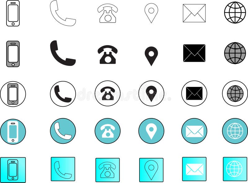 Modern Communication Icons Set for Digital Projects Multiple Designs ...