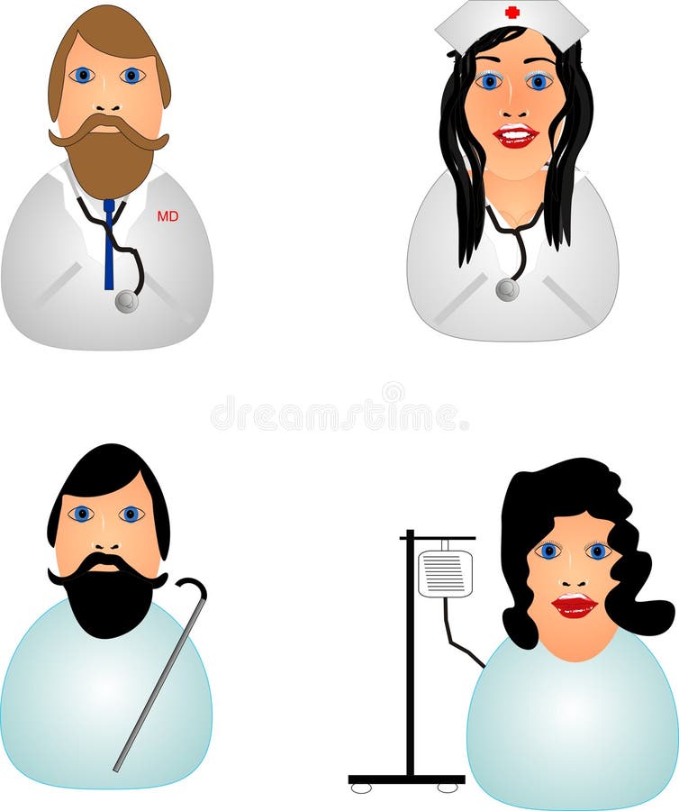 Icons of medical field stock vector. Illustration of caretaker - 8204922