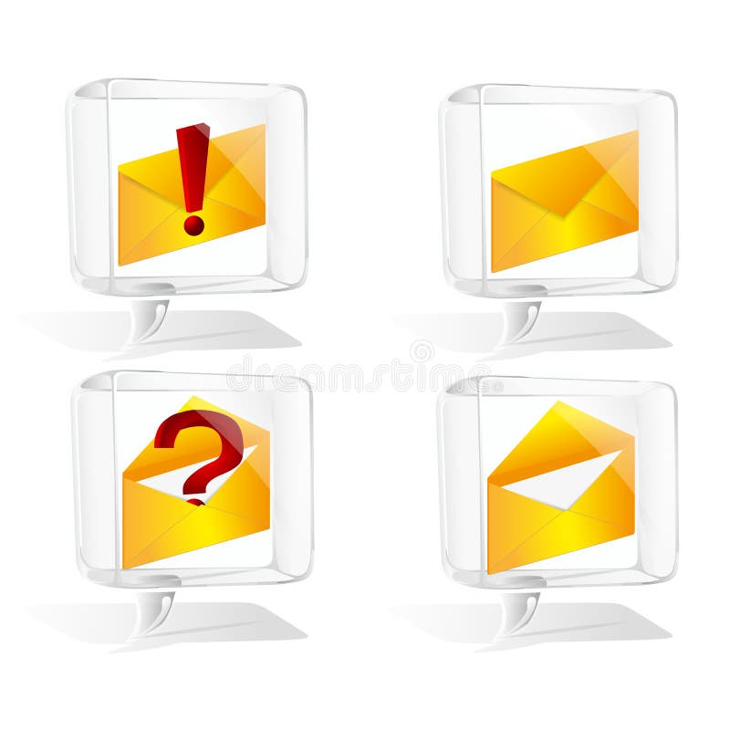 Icons message stock vector. Illustration of cell, question - 38025497
