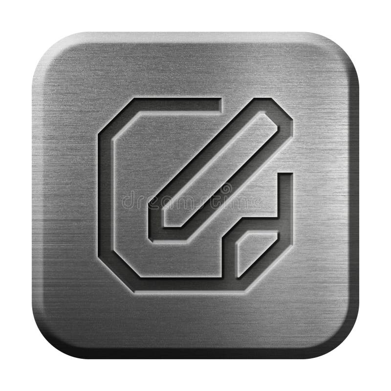 Icons with Metallic Structure Stock Photo - Image of mobile ...