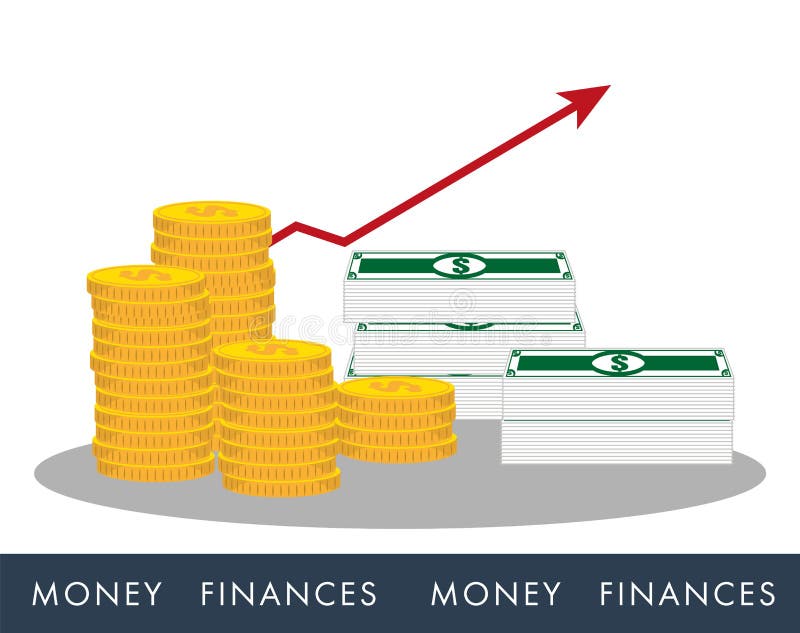 Icons money with graph stock vector. Illustration of collection - 73946709