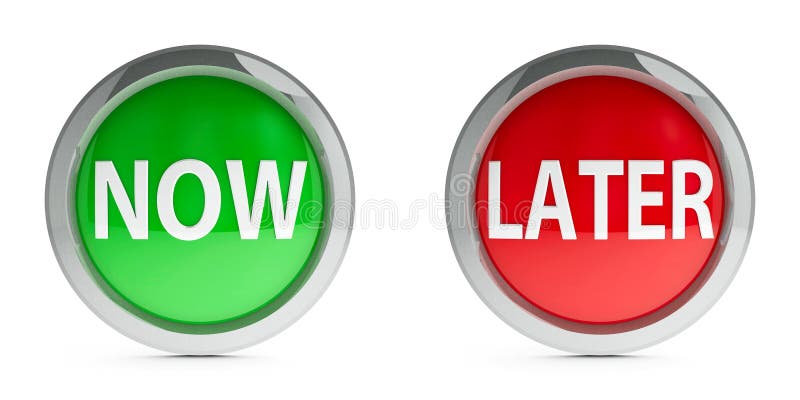 Icons Now & Later with Highlight Stock Illustration - Illustration of ...