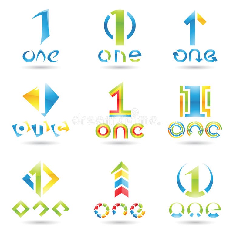 Icons for number 1 stock vector. Illustration of mathematics - 22052069