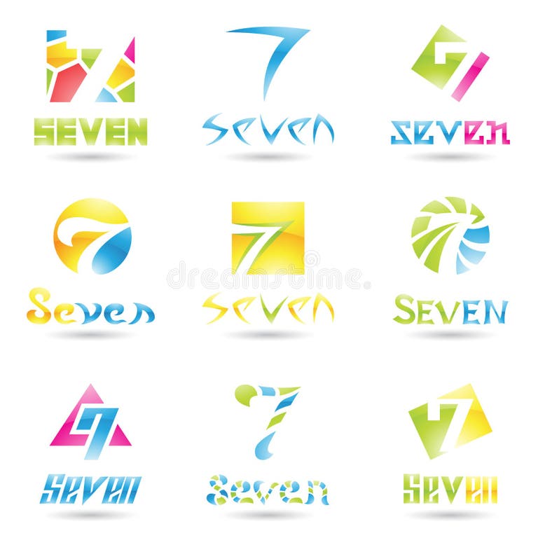 Number 7 Seven Logo Icon Design Stock Illustrations – 872 Number 7 ...