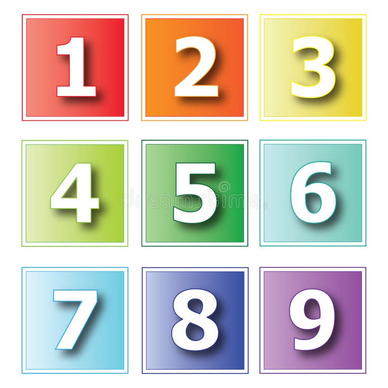 Numbers Colors Shapes Stock Illustrations – 527 Numbers Colors Shapes ...