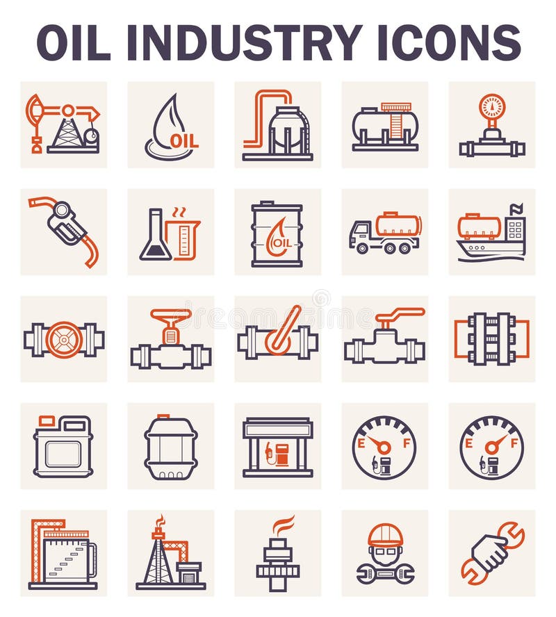 Gas industry symbols stock vector. Illustration of gasoline - 39657495