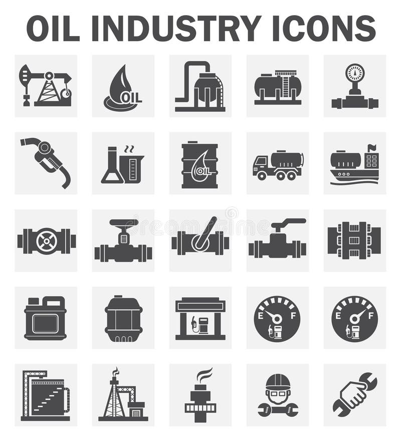 Oil Industry Flat Icon stock vector. Illustration of processing - 52586460