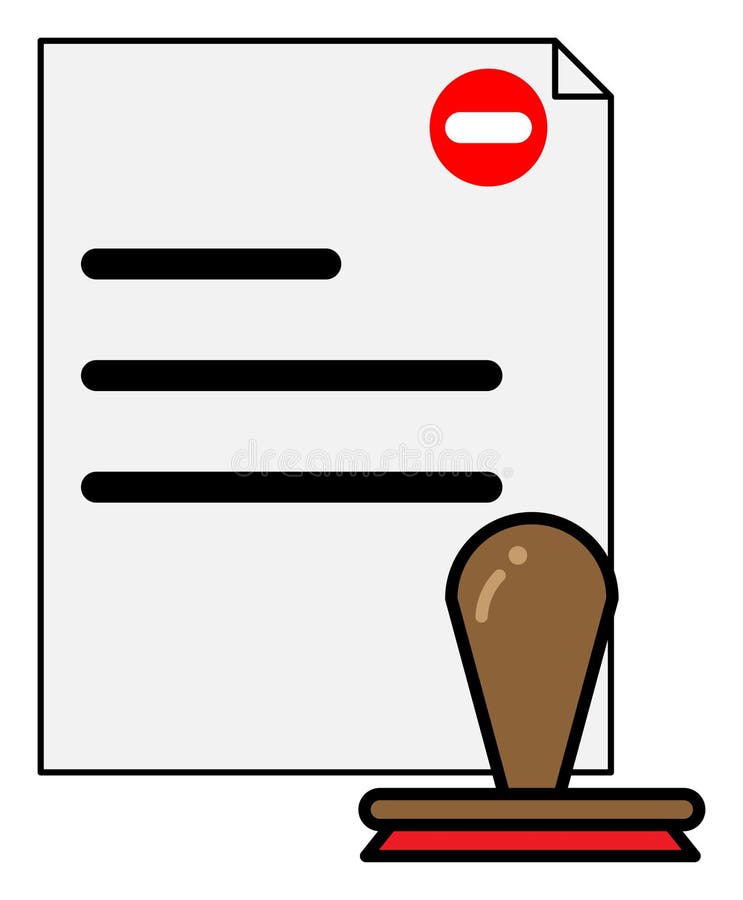 Health Declaration Paper with Stamp Color Vector Stock Image ...