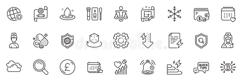 Icons Pack As Bitcoin System, Reminder and Inspect Line Icons. for Web ...