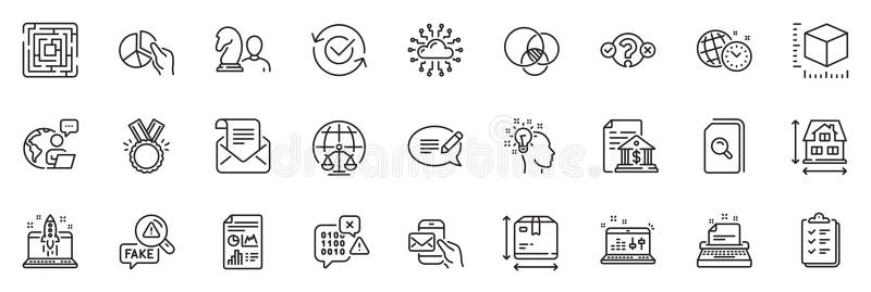 Icons Pack As Pie Chart, Honor and Bank Document Line Icons. for Web ...