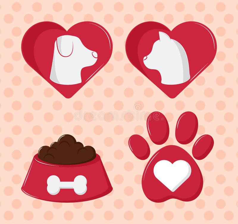 Icons pets love stock vector. Illustration of veterinary - 237505247