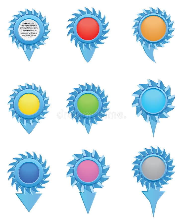 The icons and pointers. stock illustration. Illustration of point ...