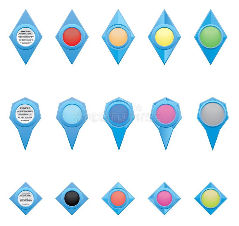 The icons and pointers. stock vector. Illustration of business - 62532161