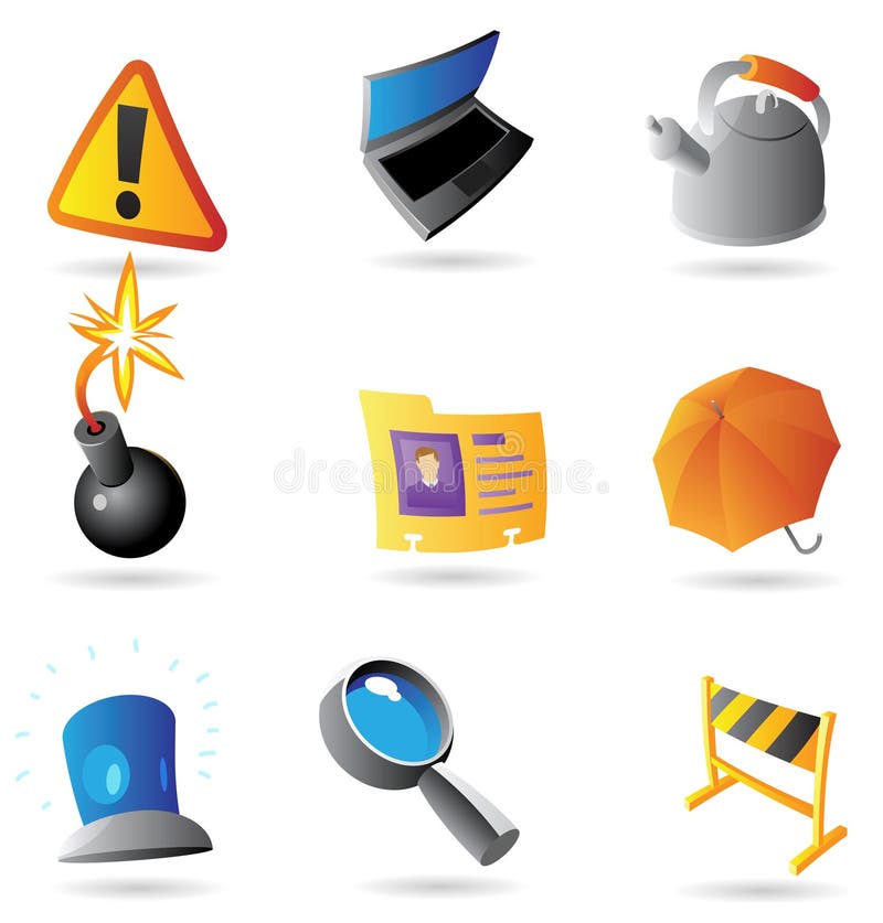 Icons for Program Interface Stock Vector - Illustration of program ...
