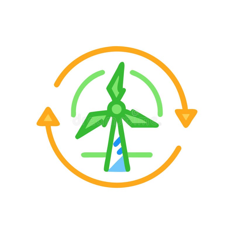 Icons for Promoting Renewable Energy Sources Stock Photo - Illustration ...