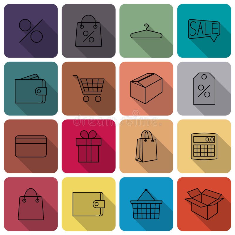 Icons Purchase, Vector Illustration. Stock Vector - Illustration of ...