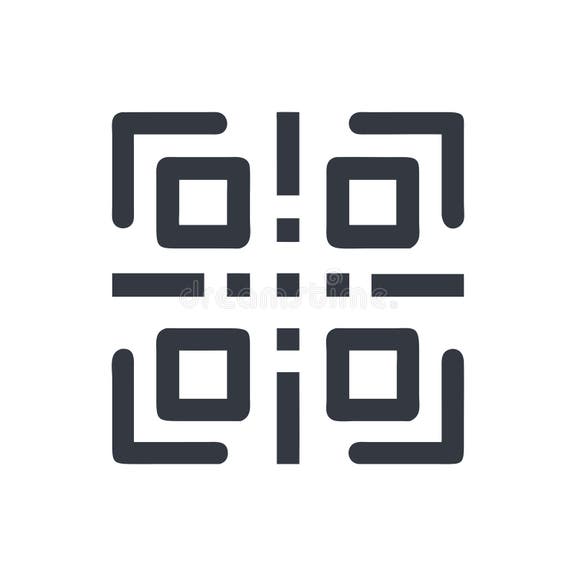Icons for QR Code Technology and Usage Stock Photo - Illustration of ...