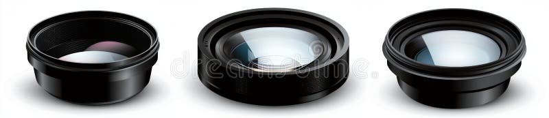 Icons Representing Camera Shutters and Photo Lenses Apertures. Stock ...