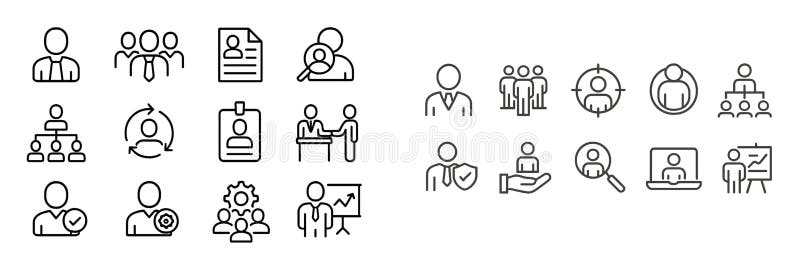 Icons Representing Teamwork and Business Activities in a Modern Style ...