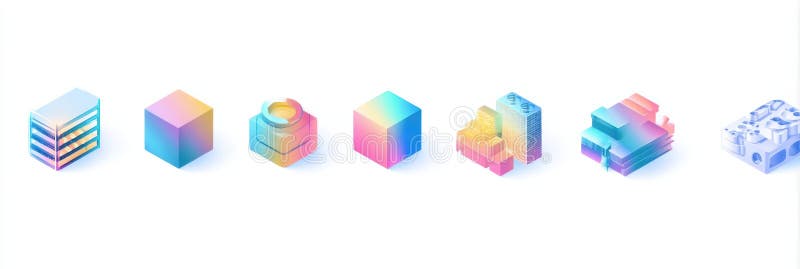 Icons Showcase Construction Materials on a Soft Gradient Background ...