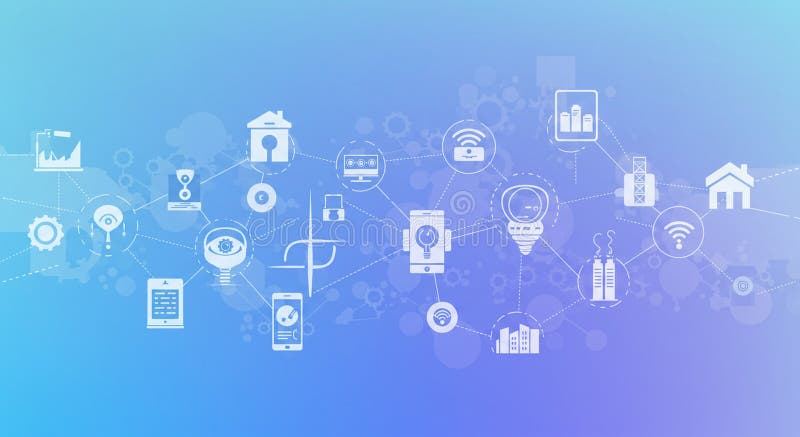 Icons Representing Various Technology and Smart Devices are ...