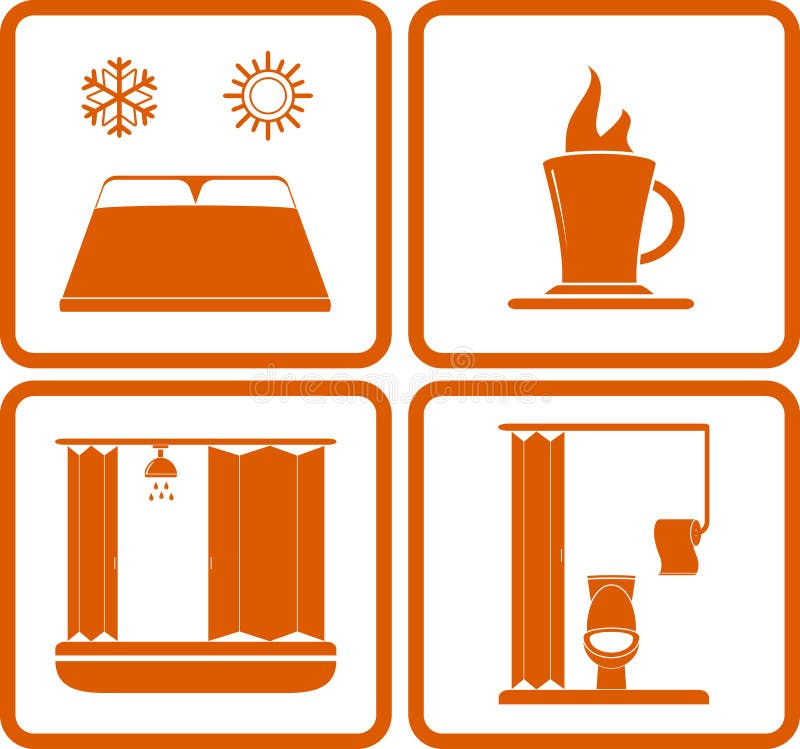 Icons for Rest - Road Hotel Signs Stock Vector - Illustration of ...