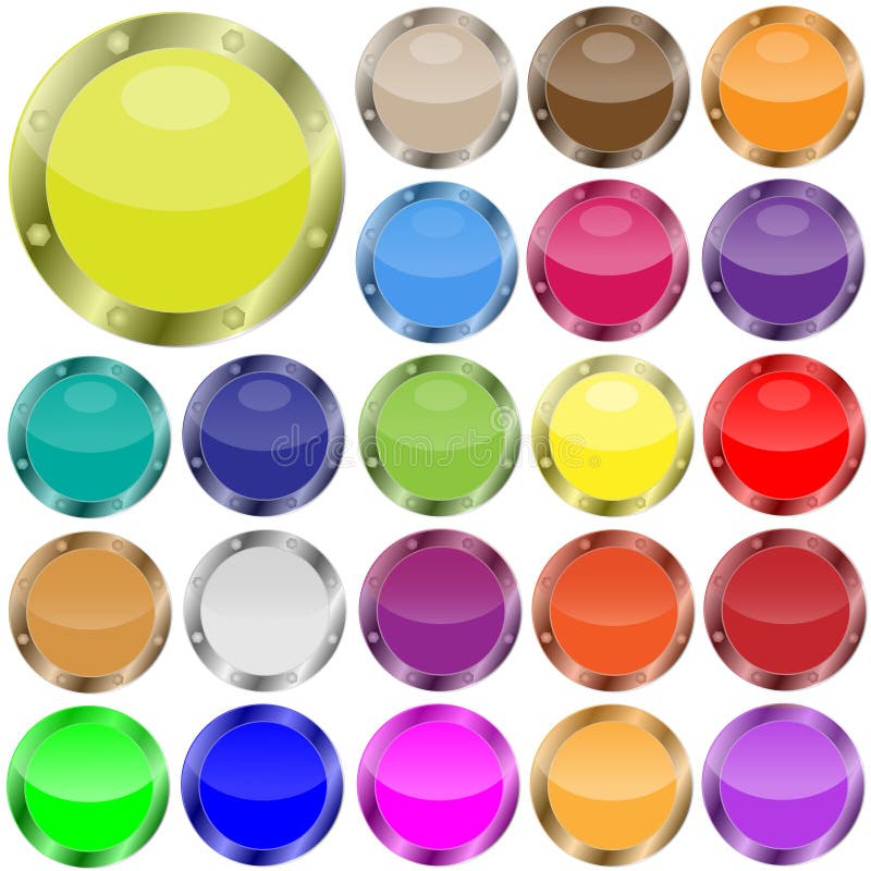 Icons of the round form stock vector. Illustration of window - 14159816