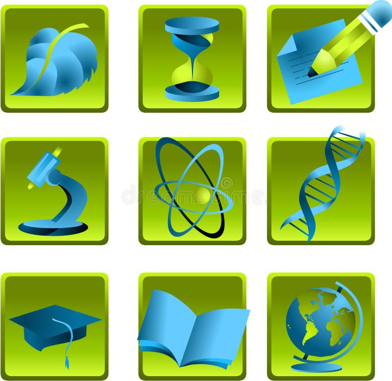 Nature and Science Logo / Icon Stock Vector - Illustration of card ...