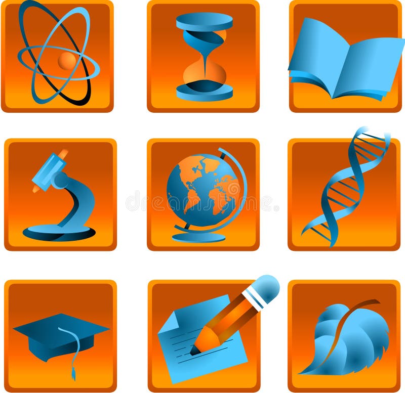 Nature and Science Logo / Icon Stock Vector - Illustration of card ...