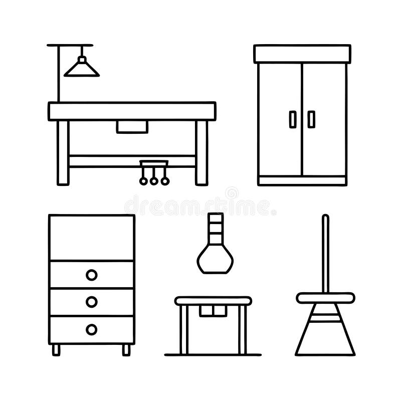 Icons for Science Classroom Design Stock Vector - Illustration of ...