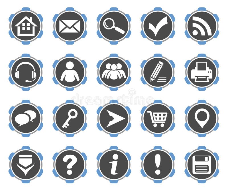 Blue Teal Glass Website Button Stock Illustration - Illustration of ...