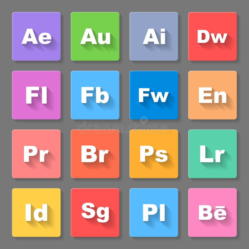 Set Of Acronyms And Abbreviations Stock Vector - Illustration of fonts ...