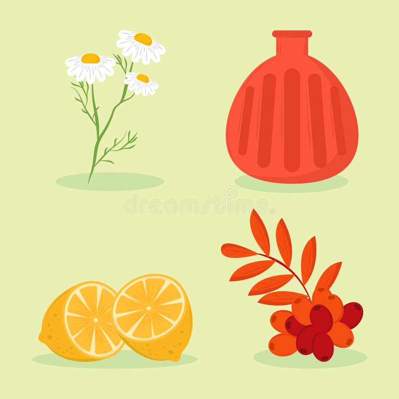 Icons Home Medical Remedies Stock Vector - Illustration of care, soup ...