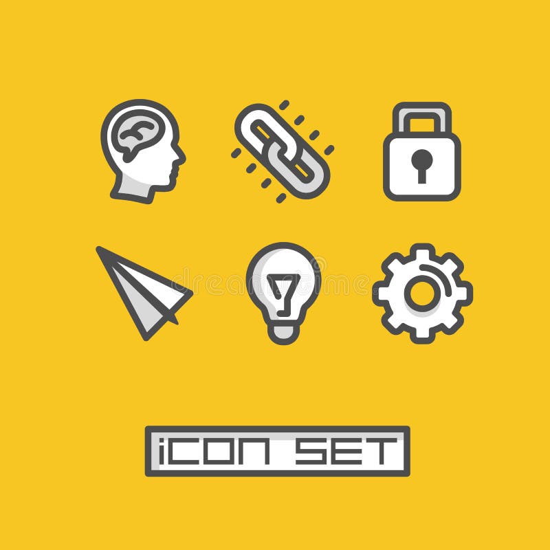 Icons Set Ideas. Vector Illustration Stock Vector - Illustration of ...