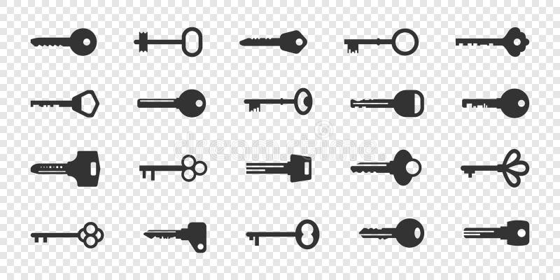 Icons Set Key. Flat Icons Key. Icons Concept. Icons for Web Stock ...