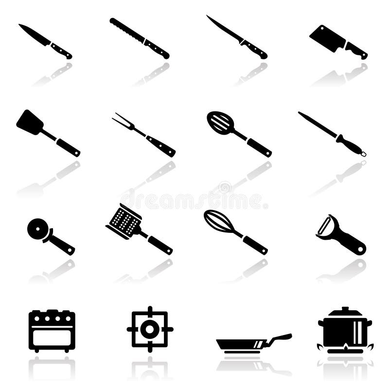 Icons Set Kitchen Utensil Stock Vector Illustration Of Icons 20691700