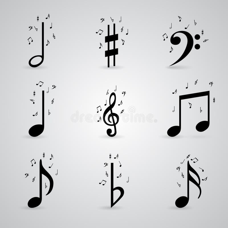 Music font stock vector. Illustration of sign, design - 143469597