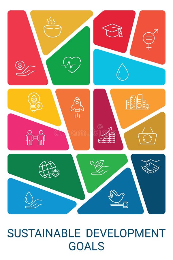 Icons Set .Sustainable Development Goals Stock Vector - Illustration of ...