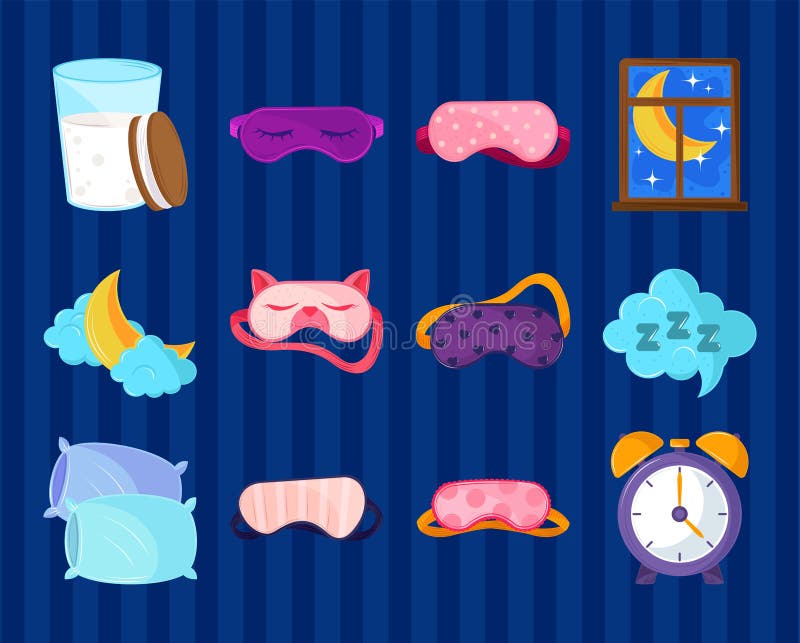 Icons set of sweet dreams stock vector. Illustration of icon - 249262507