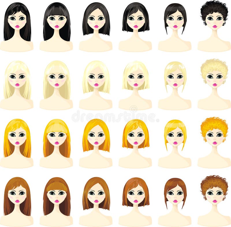 Icons set of women s stock vector. Illustration of beauty - 27781502