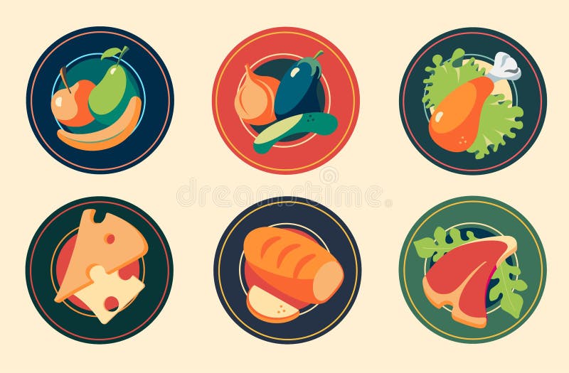 Icons. Sets of Flat Design Icons Food. Vector Stock Vector ... Icons. Sets of Flat Design Icons Food. Vector Stock Vector ...