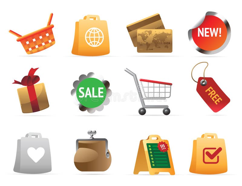 Graphite Icons // Shopping stock vector. Illustration of basket - 11682492
