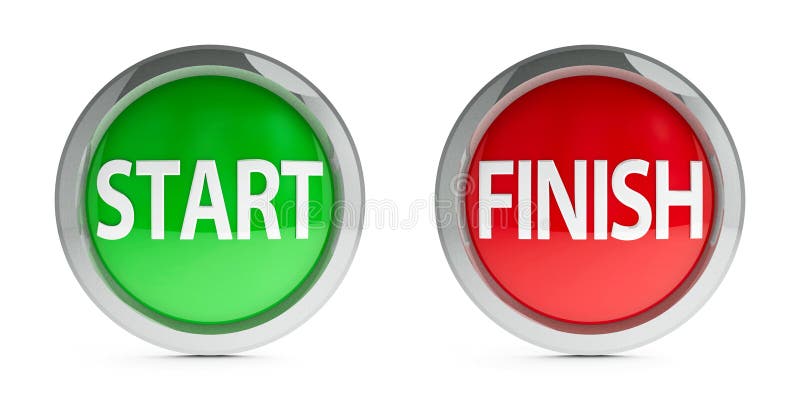 Icons Start & Finish with Highlight Stock Illustration - Illustration ...