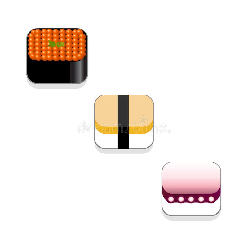 Icons sushi stock illustration. Illustration of japanese - 20393386