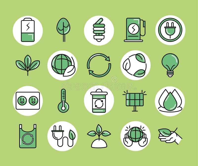 Icons Set .Sustainable Development Goals. Stock Vector - Illustration ...
