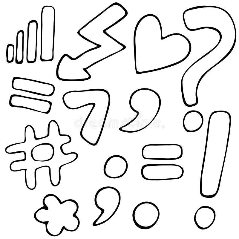 Punctuation Coloring Stock Illustrations – 19 Punctuation Coloring ...