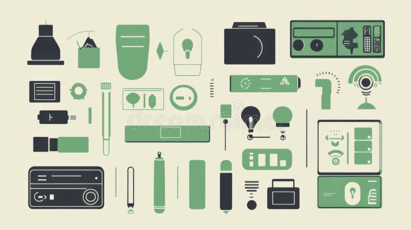 Icons on the Theme of Modern Technology and Electronic Devices Stock ...